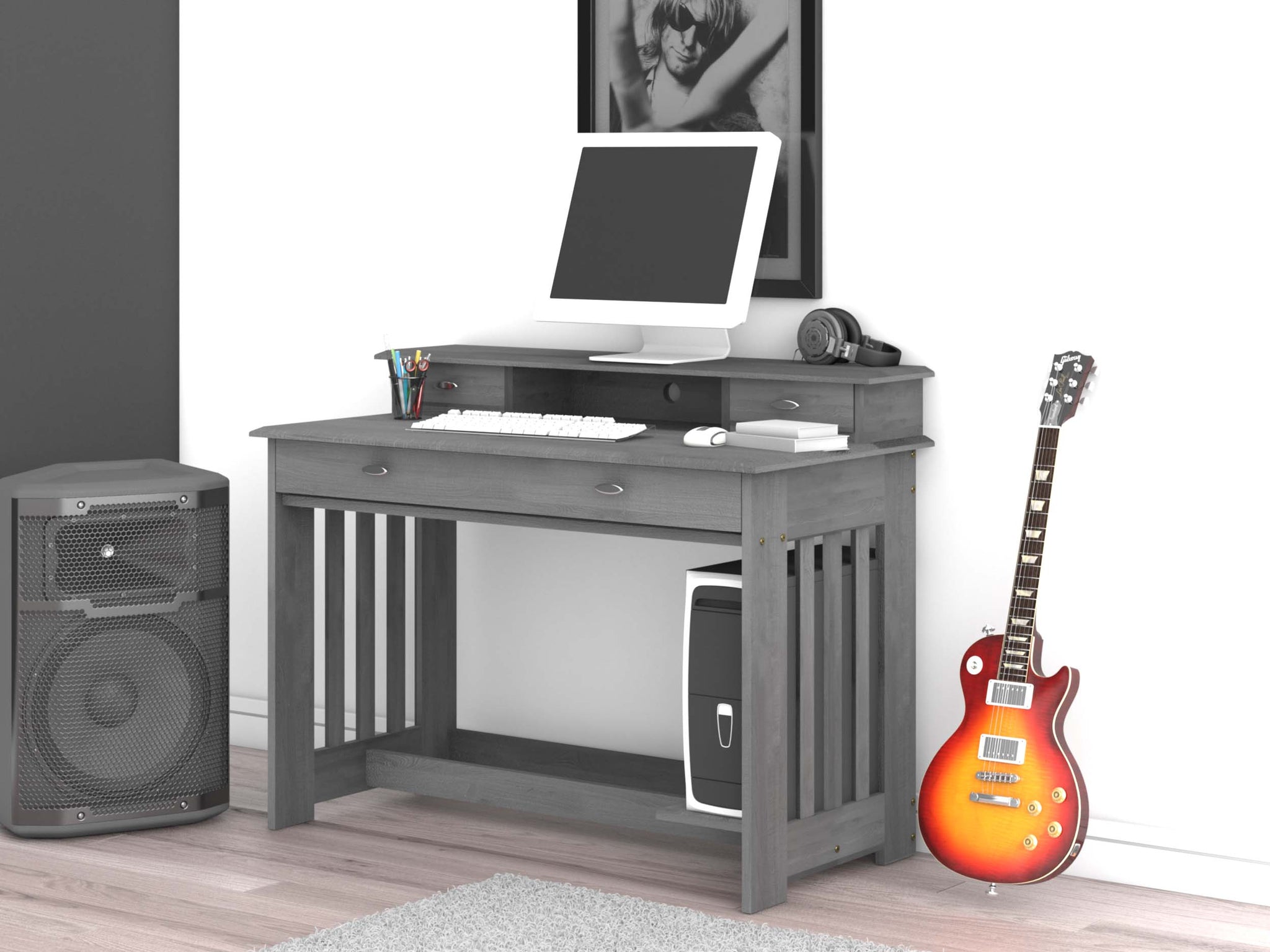 3267H Student Desk Hutch Charcoal Hardware Kit